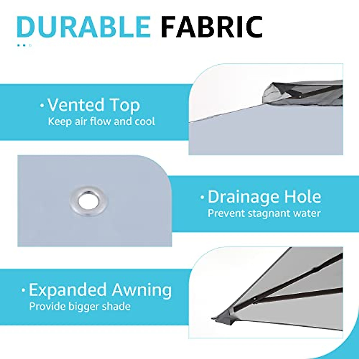 COBANA 13’x13’ Pop Up Gazebo, Outdoor Canopy Tent Shade with Metal Frame Mosquito Netting for Patio, Garden, Lawn, Backyard, Gray