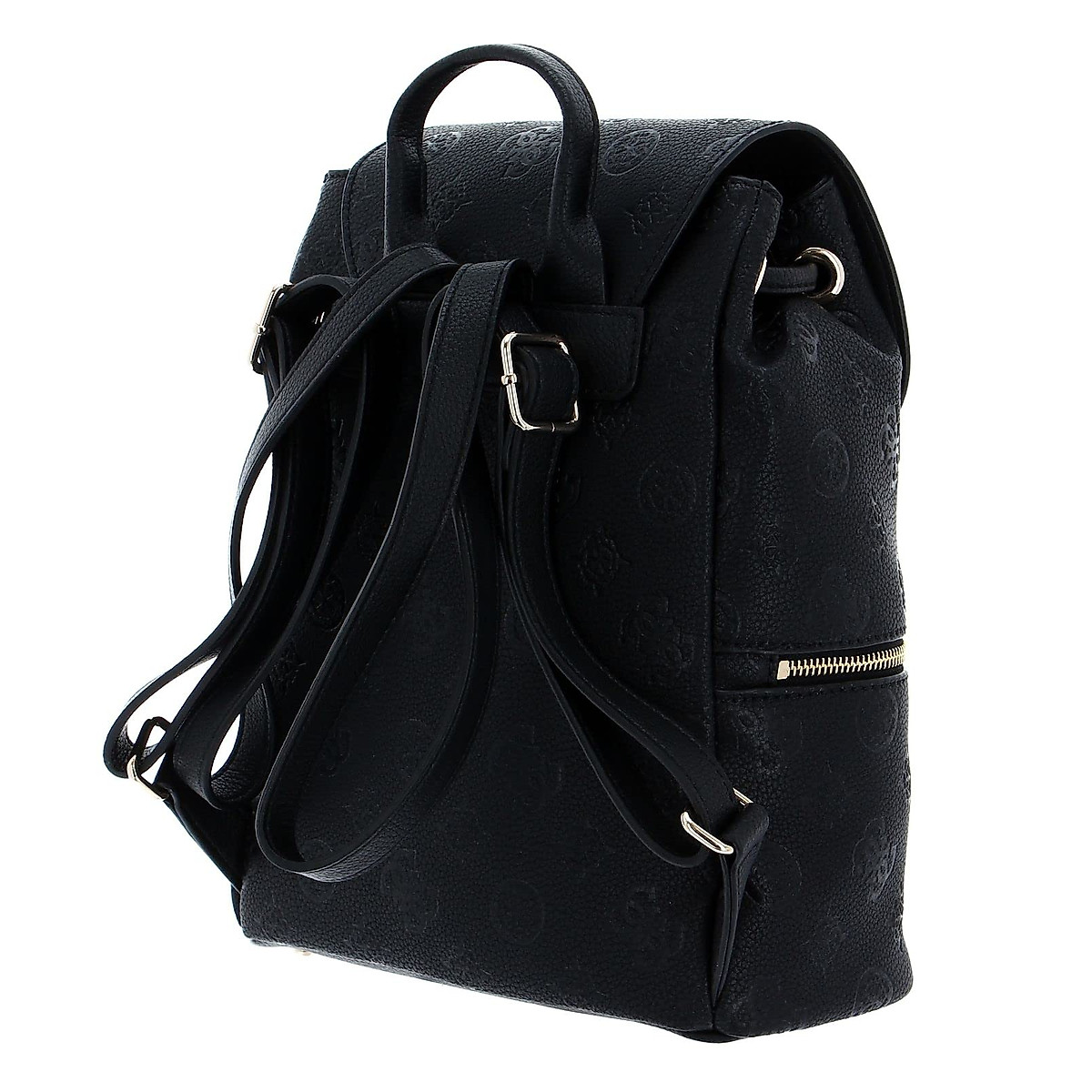 GUESS womens Helaina Flap Backpack, Black, one size US