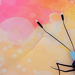 Btargot Lightweight Microfiber 3 Piece Comforter Set with 2 Pillowcases, Butterfly Pattern Bedding Set, Twin Multi-Color