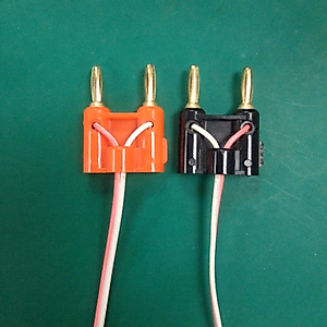 Eightnoo 10 Pack Gold Plated Dual Banana Plug Speaker Connectors Screw Type Dual Tip Banana Plug Clips for Speaker Wires Black+Red