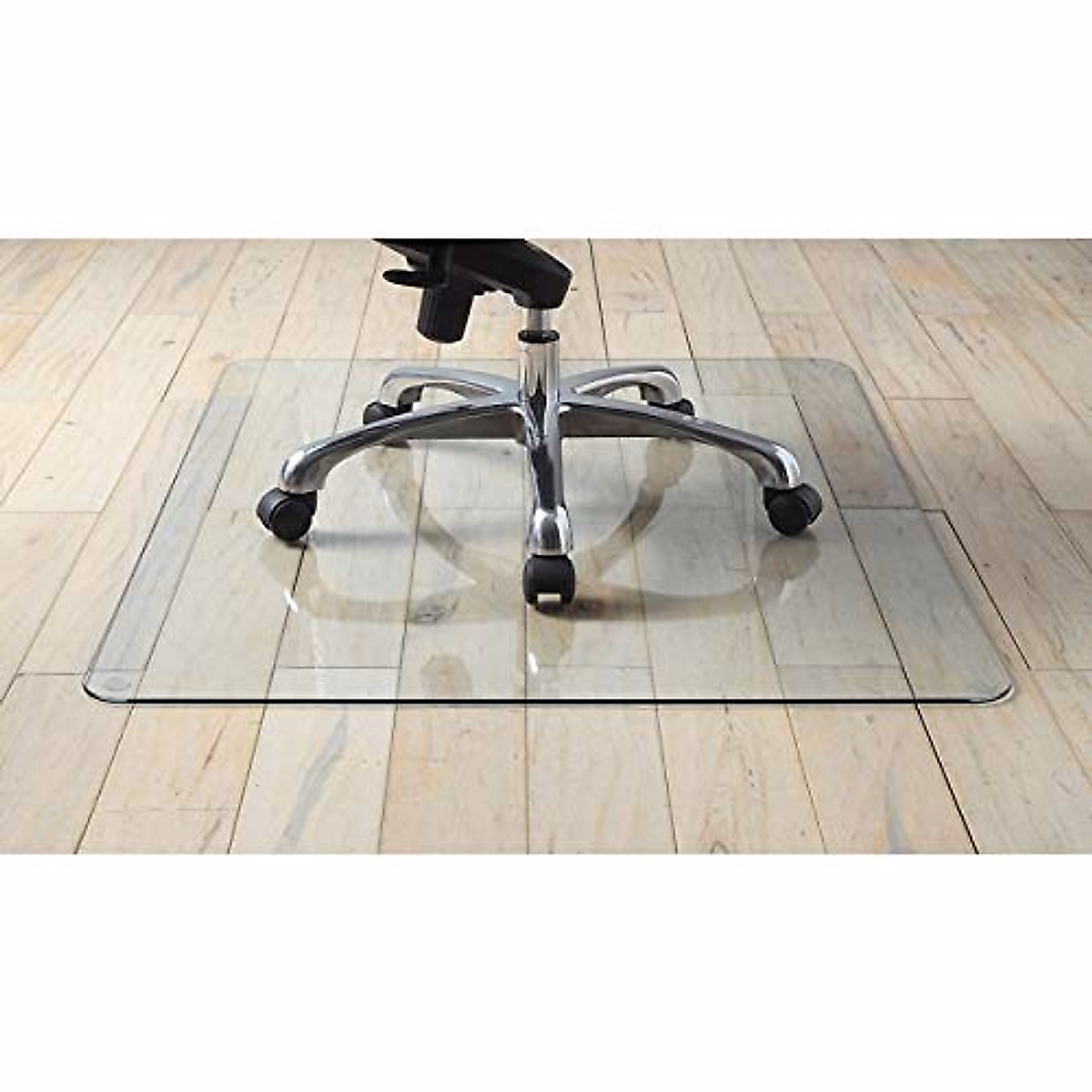 Lorell Tempered Glass Chairmat Chair Mat, 50", Clear
