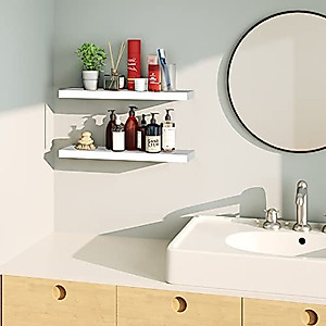 Set of 3 Floating Wall Shelves,Wall Display Decoration Shelves,Home Decor Shelves for Bathroom, Bedroom,Living Room,Kitchen, Office