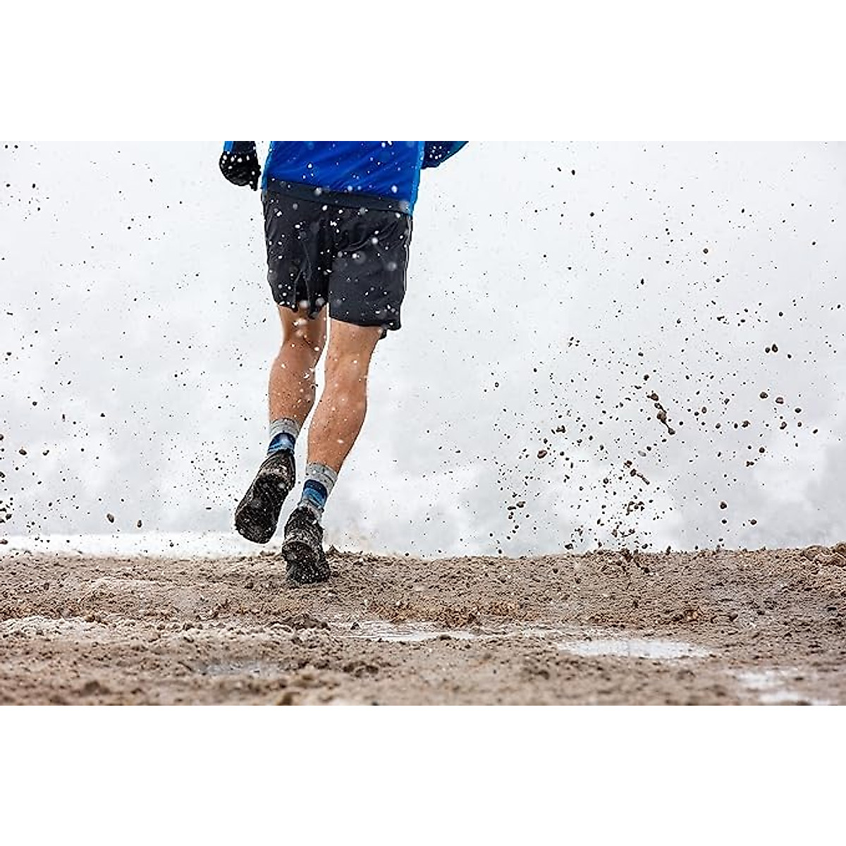 GRIP6 Wool Crew Socks - Pack of 2 Medium Merino Wool Socks Made in the USA - Lightweight Wool Hiking Socks - Warm Crew Socks for Men and Women - Cold Weather Gear (Overland Blue)