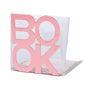 Bookends Colourful Heavy Duty Metal Book Ends Letter Style Bookends Office Stationery Bookend bookends ( Color : Red )