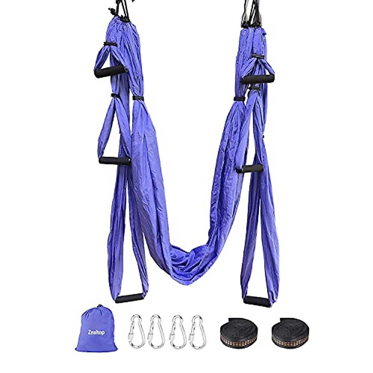 Aerial Yoga Swing Set Yoga Hammock Trapeze Sling Inversion Tool for indoor Home Fitness(Purple)