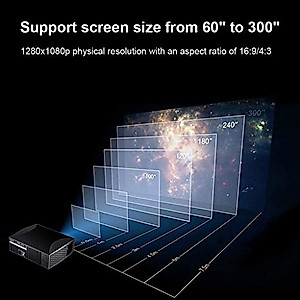 NIZYH HD 4K Projector Office HD Mobile Conference Wall Watching Movie Home Theater Projector