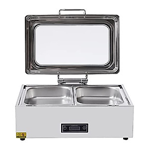 TOOL1SHOoo Buffet Server Food Warmer Electric Chafing Dish Food Warmer Pans Stainless Steel Electric Chafing Dish Buffet Food Warmer Chafing Dish Buffet Set