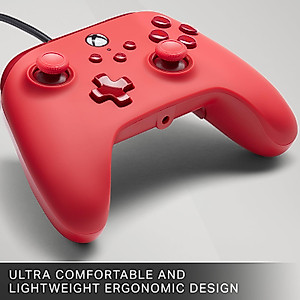 PowerA Advantage Wired Controller for Xbox Series X|S - Red, Xbox Controller with Detachable 10ft USB-C Cable, Mappable Buttons, Trigger Locks and Rumble Motors, Officially Licensed for Xbox