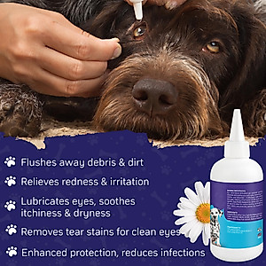 Spanielbuns Dog Eye Drops 200ml,All Natural Ingredients Eye Wash for Dogs and Cats, Cleanses Tear Stains, Mucus, Improves Allergy Symptoms and Dry Eyes(2pack)