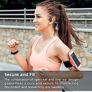 CelsusSound Bone Conduction Headphones,IPX7 Waterproof Running Headphones,Open Ear Headphones Wireless Bluetooth 5.3 with Mic for Running,Cycling,Hiking,Gym,Workout.