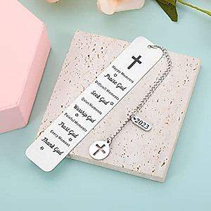 Inspirational Bible Verse Bookmark for Women Men 2023 Christian Religious Scripture Gifts for Friends Birthday Christmas Gift Baptism Religious Gift for Daughter Son First Communion Gifts for Godchild