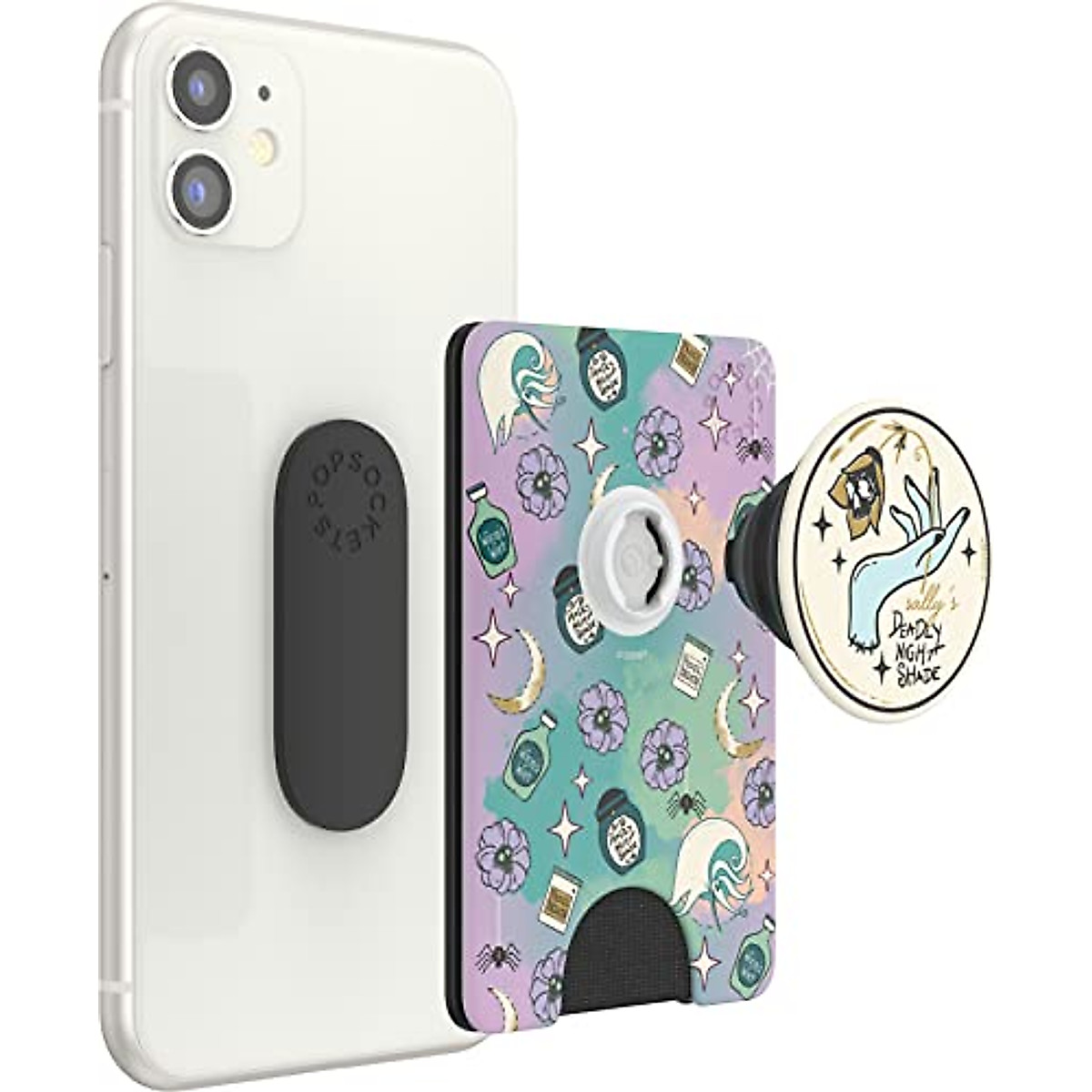 PopSockets Phone Wallet with Expanding Phone Grip, Phone Card Holder - Sally's Deadly Nightshade
