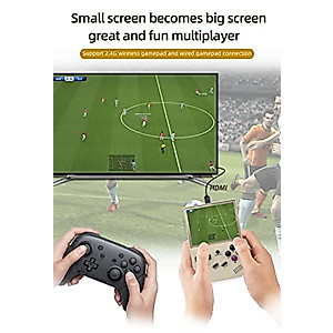RG35XX Handheld Game Console Support Linux Garlic OS HDMI and TV Output 3.5 Inch IPS Screen 64G TF Card 6831 Classic Games 2600mAh Battery (RG35XX-gray+Bag)