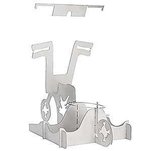 RvSky Garden Supplies Chicken Stand Portable Stainless Steel Grill Beer Can Holder for Family Gathering BBQ Supplies