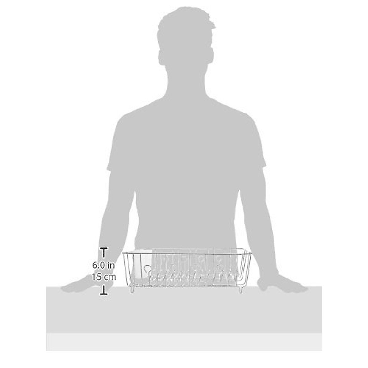 Rubbermaid Food Products 1858913 Dish Drainer, Large, Black