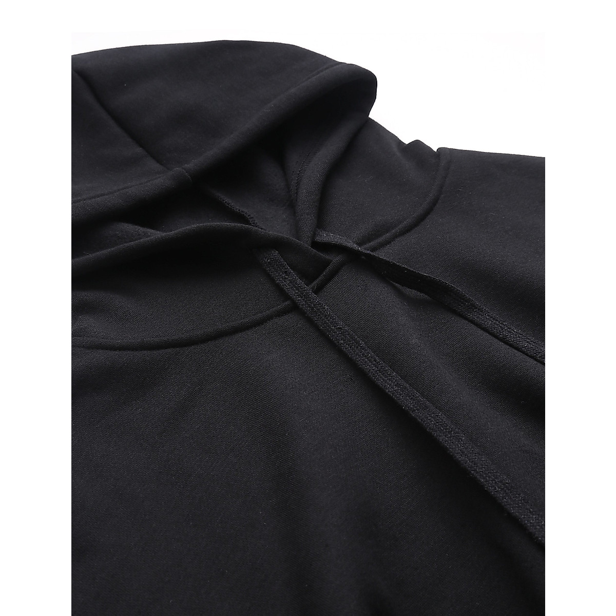 SweatyRocks Sweatshirt Pullover Fleece Drop Shoulder Striped Hoodie Black Small