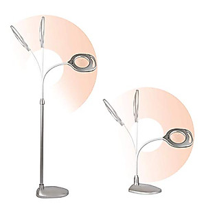 OttLite 2-in-1 LED Magnifier Light Floor and Table Lamps – Optical Grade Hands-Free Magnifying LED Light, Modern Design for Crafting, Sewing, Reading, Needlework