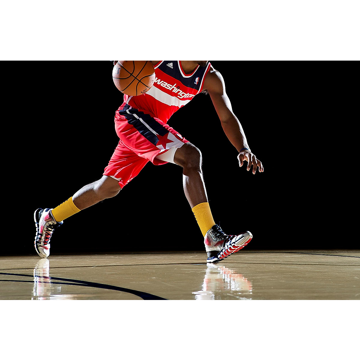 Keskale Elite Basketball Socks, Cushion Crew Athletic Sport Compression Socks for Men Women Youth, Yellow-B-1 pair, Medium-Large