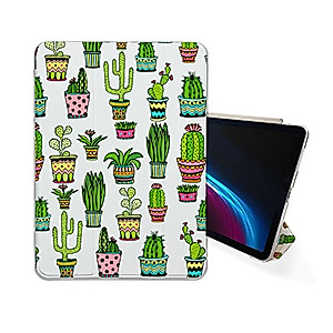 Kawaii Cactus Blossom Flowers case Compatible with iPad Mini Air Pro 7.9 8.3 9.7 10.2 10.9 11 12.9 inch Pattern Cover New 2022 2021 Trifold Stand 3 4 5 6 7 8 9 Generation 501 (10.2" 7/8/9 gen)