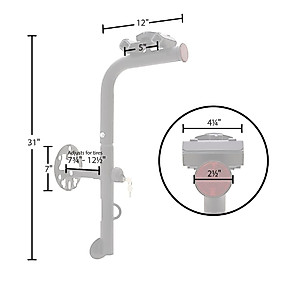 Elevate Outdoor BC-8407-2 Spare Tire Mounted Bicycle Carrier Rack, Fits 2 Bikes