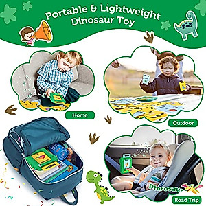 Toddler Toys for 2 3 4 5 Year Old Boys Girls, Richgv Pocket Speech Flash Cards Dinosaur Toys 2 Year Old Boy Girl Birthday Gifts Preschool Speech Development Toys Autism Sensory Toys Travel Essentials