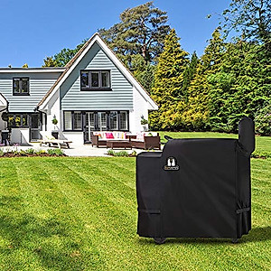 SUPJOYES Grill Cover for Traeger 34 Series Grill and More, Heavy Duty Waterproof Wood Pellet Grill Cover, Black