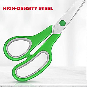 ZekPro 3 Pack Scissors 8" Craft Scissors All Purpose, Heavy Duty Sharp Blade Shears Sewing Scissor for Office, Fabric and School Supplies Left - Right Handed