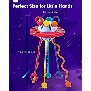 Montessori Toys for 1 Year Old Boy Gifts - Baby Toys 12-18 Months Silicone Pull String Toys for 1 Year Old Girl Gifts Travel Toys Sensory Toys for Toddlers 1-3 1st One Year Old Boy Birthday Girl Gifts