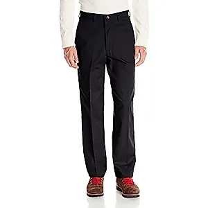 Red Kap Plain Front Casual Cotton Pants 44W Black - Unhemmed