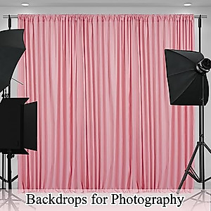 10x10FT Rose Gold Backdrop Curtains for Wedding - Rose Gold Backdrop for Baby Shower Birthday Photo Home Party Curtains Backdrop 5x10FT 2 Panels