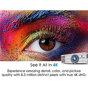 Optoma UHD50 True 4K Ultra High Definition DLP Home Theater Projector for Entertainment and Movies with HDMI 2.0, HDCP 2.2 and HDR Technology