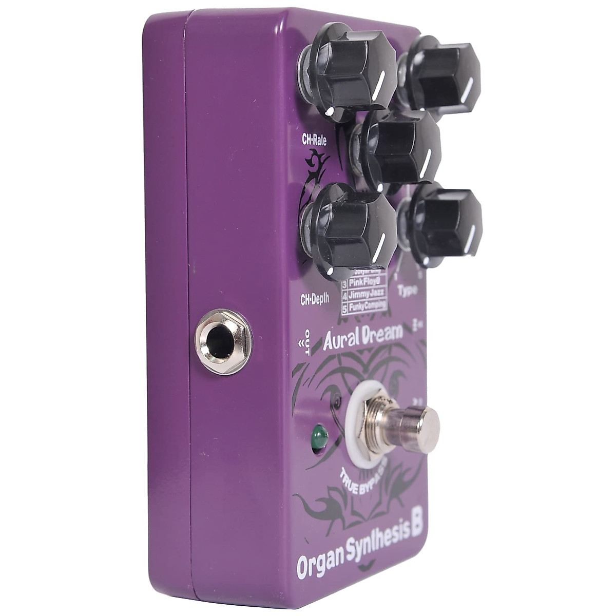 Aural Dream Organ Synthesis B Guitar Effect Pedal includes POP Jazz,Groovy&Funky,Jimmy Jazz and Funky Comping effects with Rotary Horn,Percussion and Chorus Modules,True bypass.