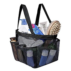 Portable Mesh Shower Caddy, Quick Dry Shower Tote Hanging Bath & Toiletry Organizer Bag