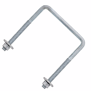 Chicago Hardware, 53440 6, U-Bolt, Square, Low Steel, 3/8-16