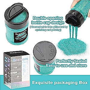 Resiners Holographic Ultra Fine Glitter Powder and Resin Bubble Remover - Metallic Epoxy Resin Glitter & -95kPa Vacuum Degassing Chamber, Epoxy Resin Airless Machine for Arts Crafts Jewelry M