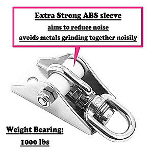 Sensory Swing Hanger 360° Rotatable Swivel Hook Ceiling Mount Hanging Kit Hardwares With Bolts for Indoor Outdoor Porch Hammock Chair Aerial Yoga Therapy Swing (Antirust, 1000lb Weight Capacity)