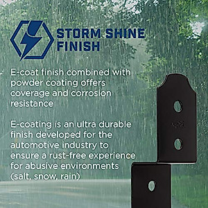 National Hardware N800-221 Decorative Washer Outdoor Reinforcement Hardware Accents Brackets and Bracers for Pergolas Gazebos and Raised Garden Beds, 3" with 9/16" Hole, Indio Collection, Black, 40