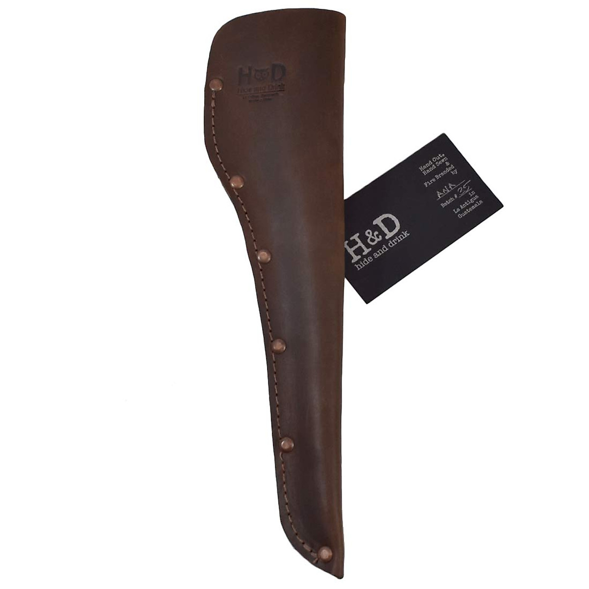Hide & Drink, Thick Leather Sheath Accepts 6 inch | Mora Belt Holder | Handmade - Bourbon Brown