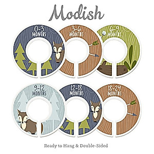 Modish Labels Baby Clothes Size Dividers, Baby Closet Organizers, Size Dividers, Baby Closet Organizers, Closet Dividers, Clothes Organizer, Boy, Woodland, Boho, Scandinavian, Nursery, Fox (Baby)