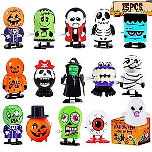 Uniqhia Halloween Wind-up Toys, 15PCS Clockwork Toys Supply for Party Favors Boys Girls Kids