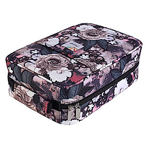 Shulaner Pencil Case Slot Holds 270 to 274 Colored Pencils or 180 to184 Color Gel Pens with Zipper Closure Large Capacity Nylon Pen Organizer for Artist Gray Rose