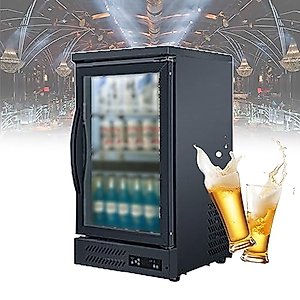ZPRMMN Bar Freezer With defogging function 36in bar show Refrigerator Office Tea Hotel Beverage Display Cabinet with led lights Wine Cabinet (Color : Single Door, Size : 220V)
