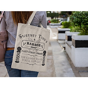 Mighty Circus Sweeney Todd's Barber Shop 100% Cotton Reuseable Grocery Tote