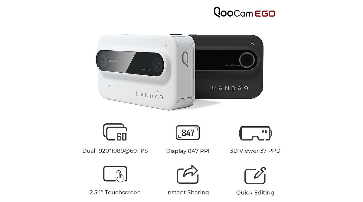 QooCam EGO 3D Camera - Ultra-Realistic 4K VR Vlogging