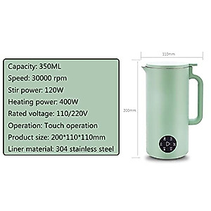 TAPARU Soy Milk Maker 110/220V Soymilk Maker Electric Juicer Mixer Fruit Juice Extractor Blender Food Processor Smoothie Maker Milkshake Machine 350ml (Color : Pink)