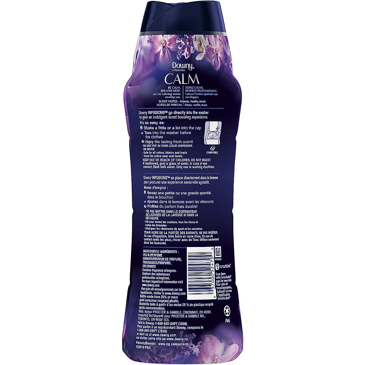 Downy Infusions Laundry Scent Booster Beads for Washer, Calm, Lavender & Vanilla Bean, 20.1 oz