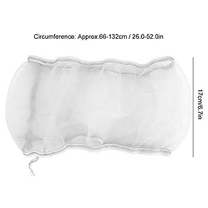 Fdit Bird Cage Cover, 2PCS Bird Cage Cover Birdcage Polyester Mesh Cover Seed Catcher Universal Parrots Cage Accessories(White)