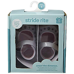 Stride Rite Girls' SR MIRA Sneaker, White, 1-Infant M