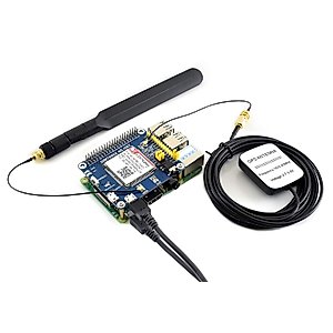 SIM7600A-H 4G/3G/GNSS HAT for Raspberry Pi 4B/3B+/3B/2B/B+/A+/Zero/Zero W/WH and Jetson Nano, 4G Communication and GNSS Positioning Module LTE-FDD B2/B4/B12 Brand Support LTE CAT4 up to 150Mbps