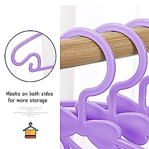 Plastic Kids Hanger,30 Pack Small Hanger Toddler Hangers for Laundry and Closet,Baby Coat Hanger Childrens Durable Hangers,Purple